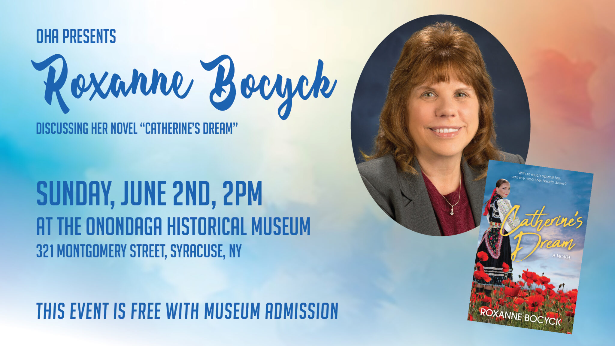 Book Talk: Roxanne Bocyck Discussing “Catherine’s Dream” – Onondaga ...